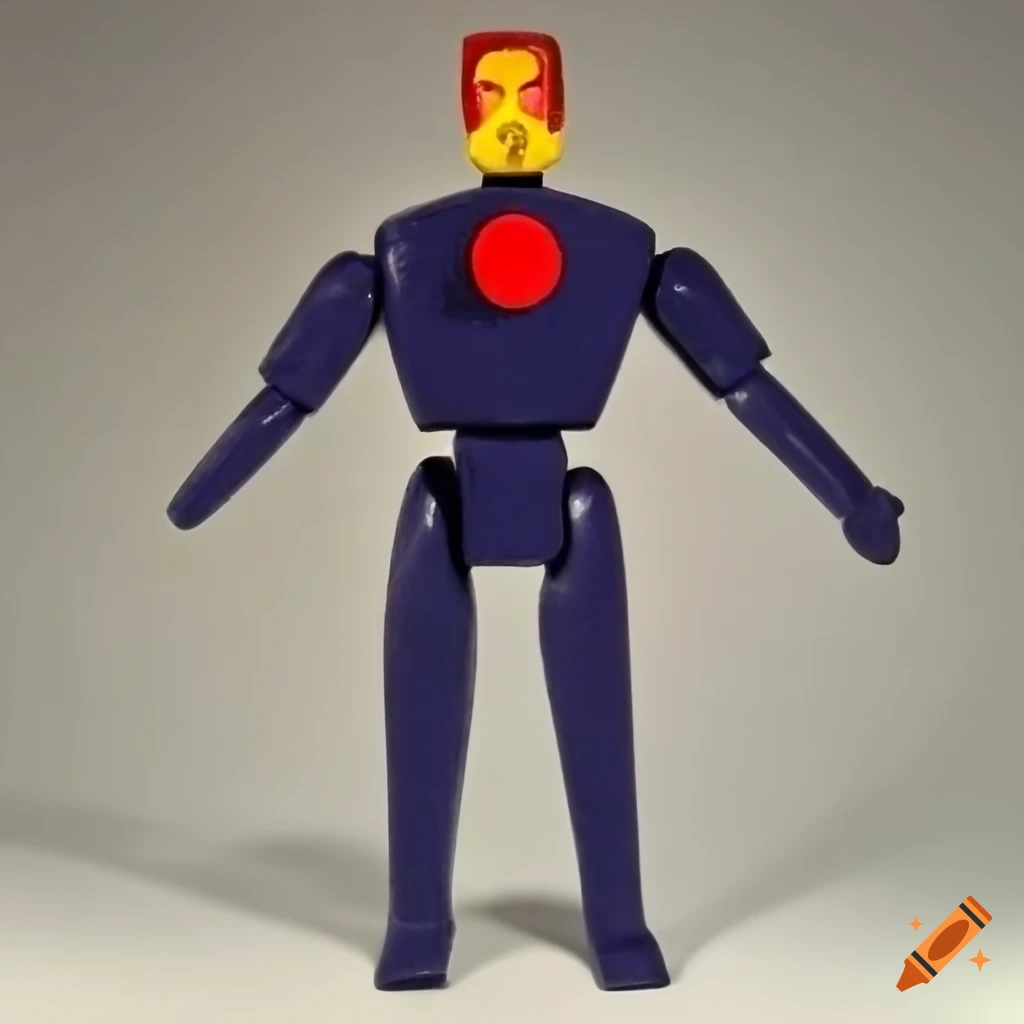 Cubist artwork of vintage action figures on Craiyon