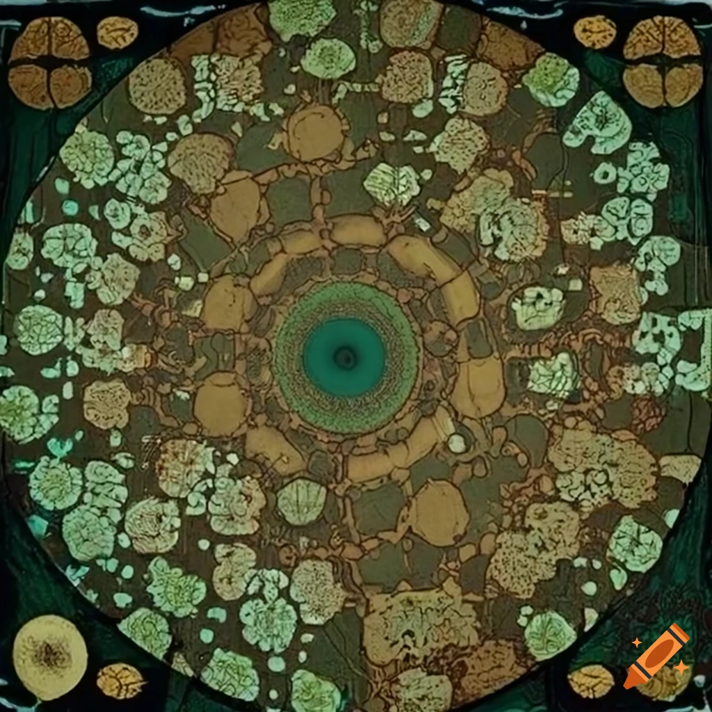Abstract cyberpunk artwork with flower patterns on Craiyon