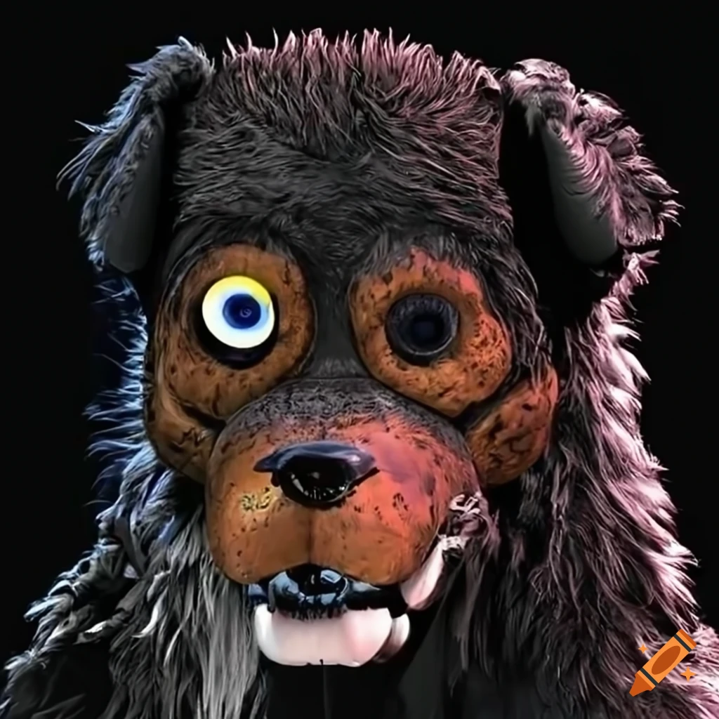 Animatronic bernese mountain dog inspired by five nights at freddy's on Craiyon