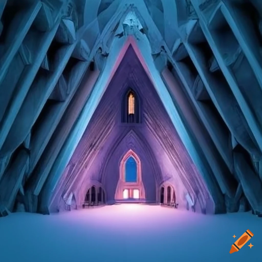 Illusory architecture cabin with cathedral-like design