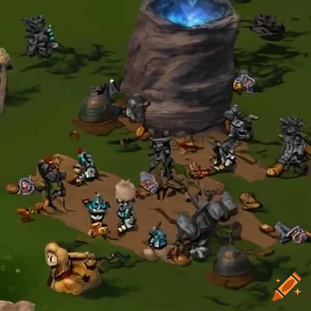 Caveman with magic in a peaceful rts game on Craiyon