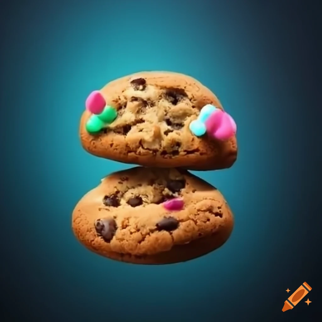 Levitating magic cookie with vibrant colors on Craiyon