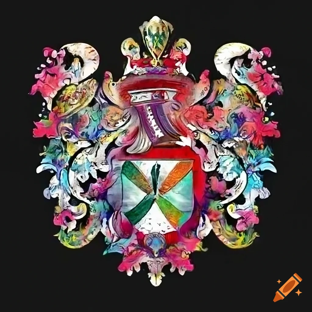 Patterns inspired by family crests on Craiyon