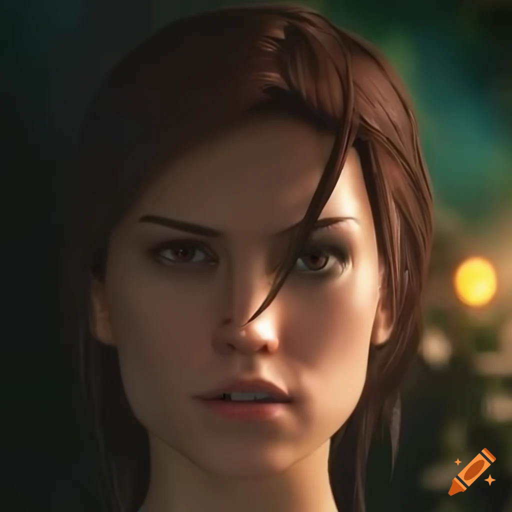 Stunning close-up portrait of a young woman on Craiyon