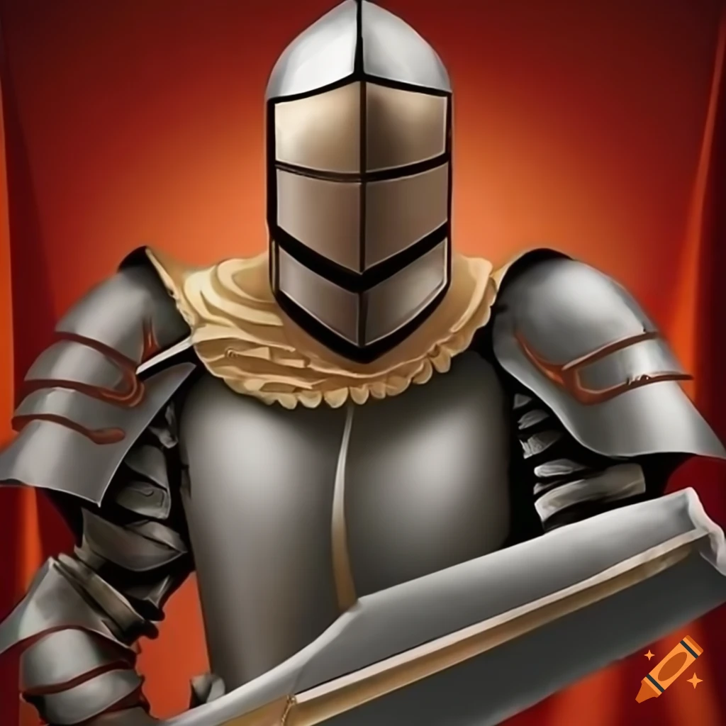 Knight arriving at a wizard's castle on Craiyon