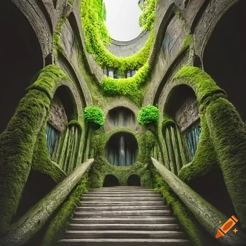 Interior of a house with vegetation in a realistic style on Craiyon