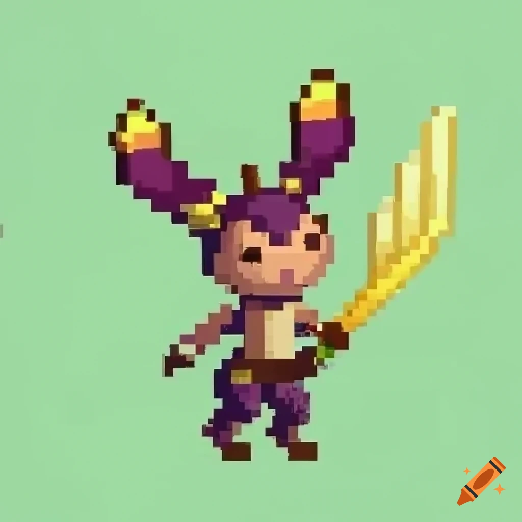Pixel art of a cute fantasy creature on Craiyon