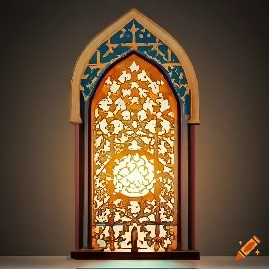 Islamic inspired gothic window and altar on Craiyon