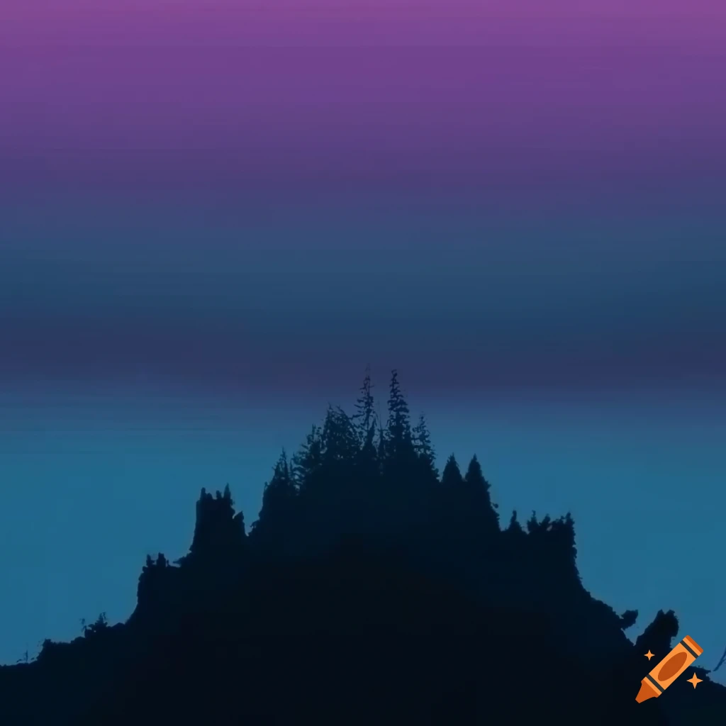 Surreal landscape with spooky layers