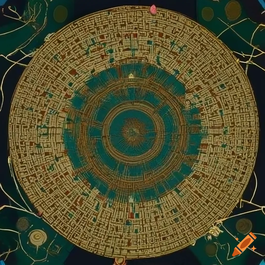 Abstract cyberpunk artwork with flower patterns on Craiyon