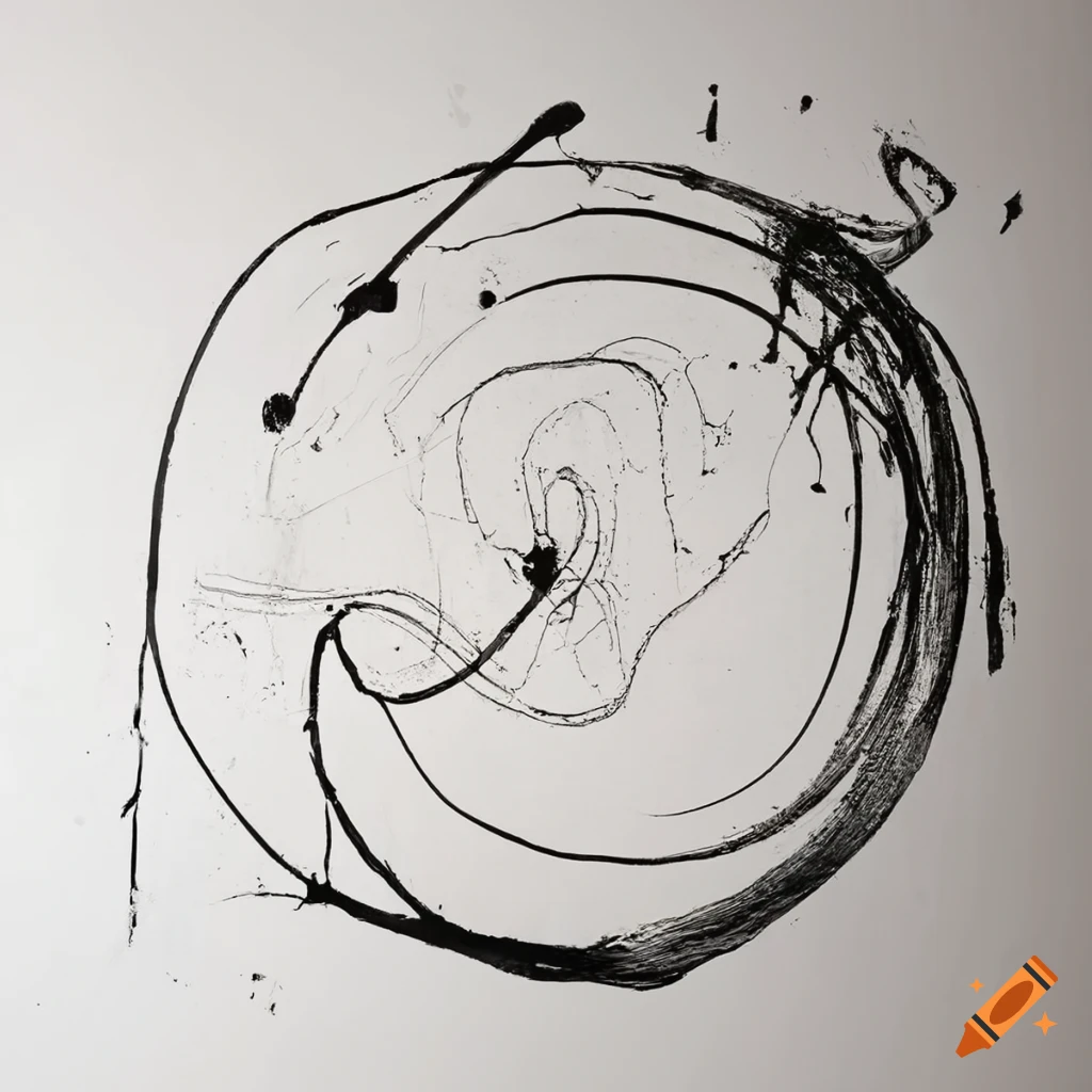 Abstract artwork with intricate white patterns