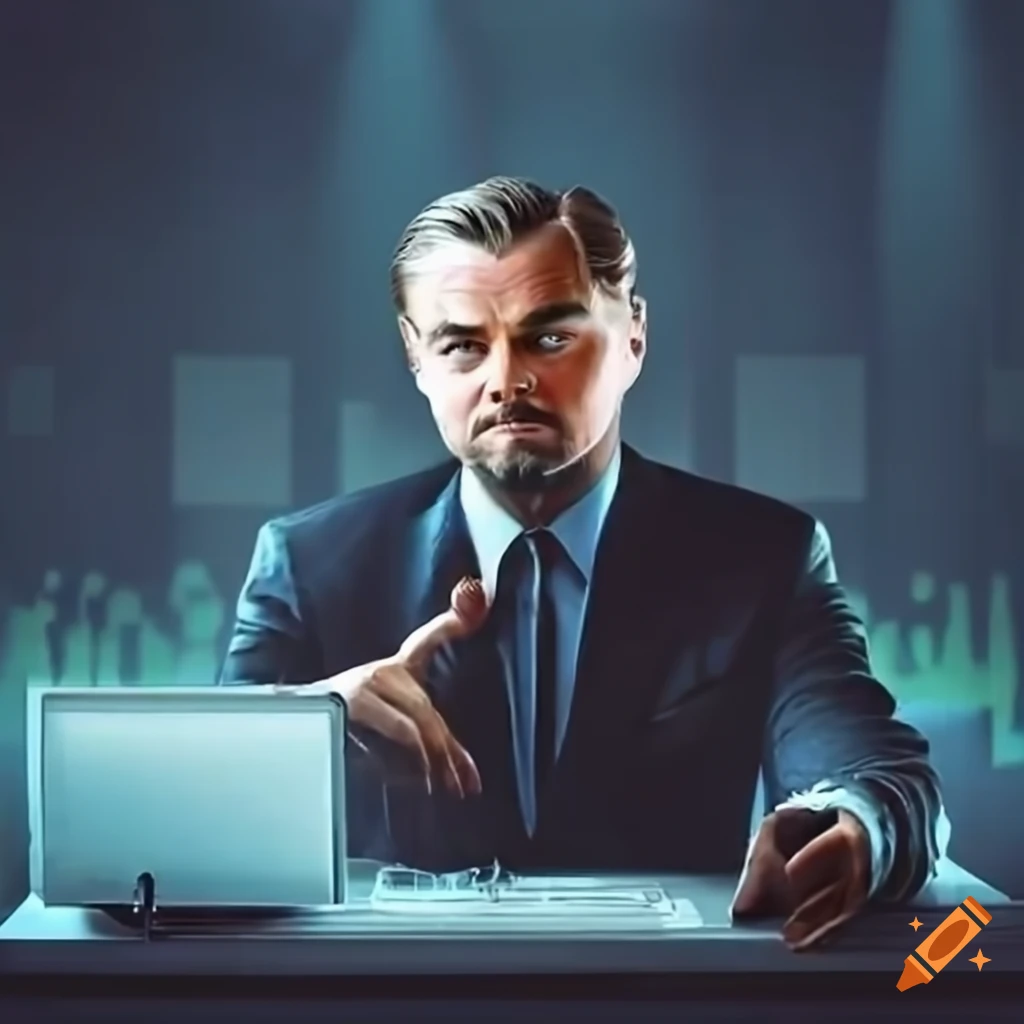 Banner of a successful trader with leonardo dicaprio on Craiyon