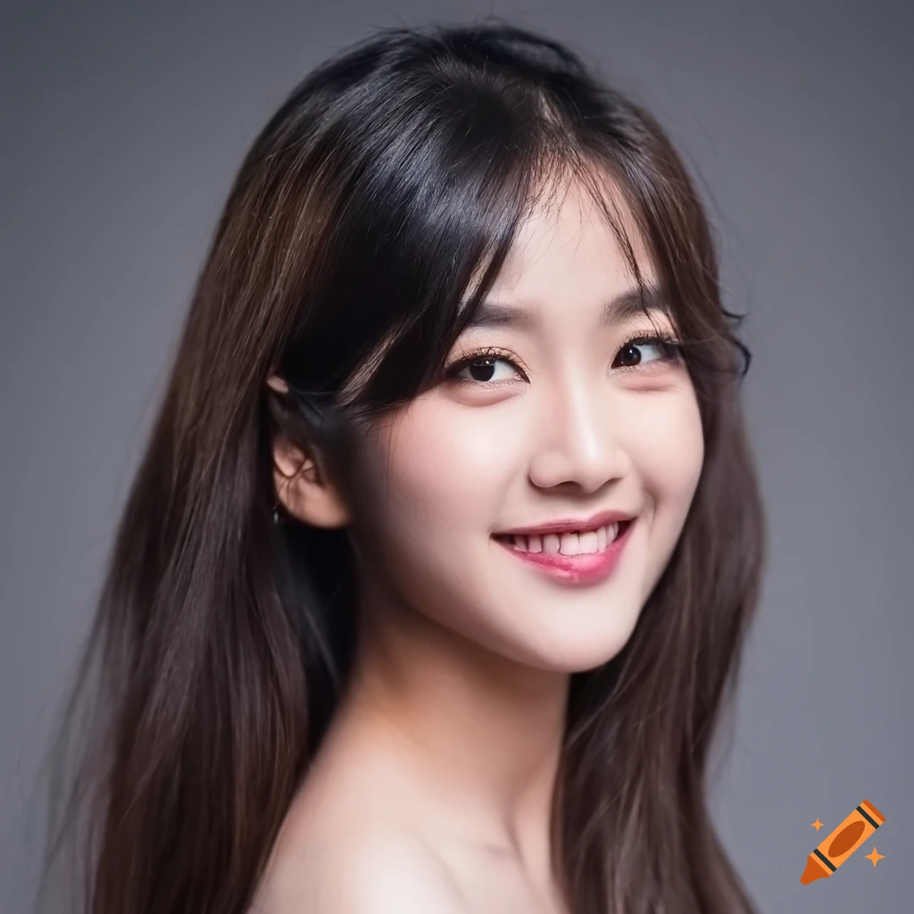 Portrait of a captivating asian female model