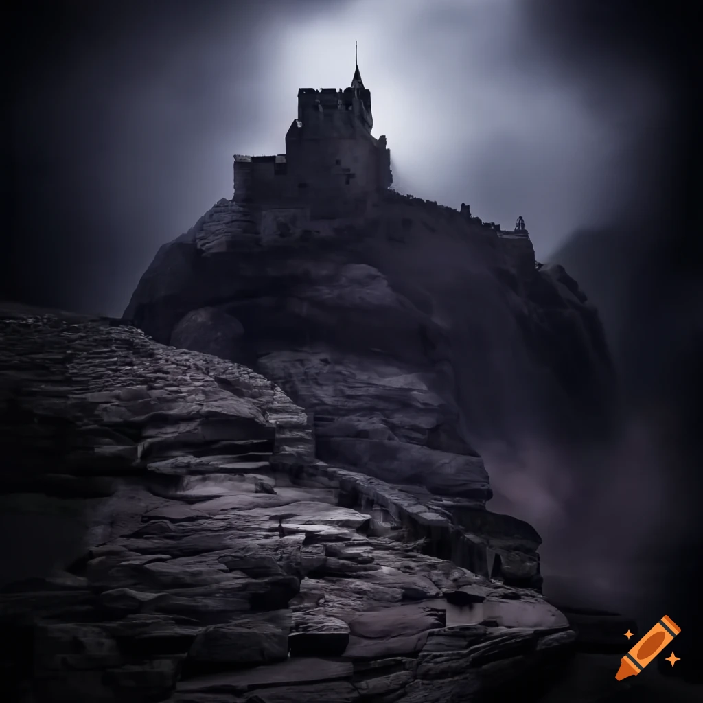 Gloomy gothic foreboding castle on Craiyon