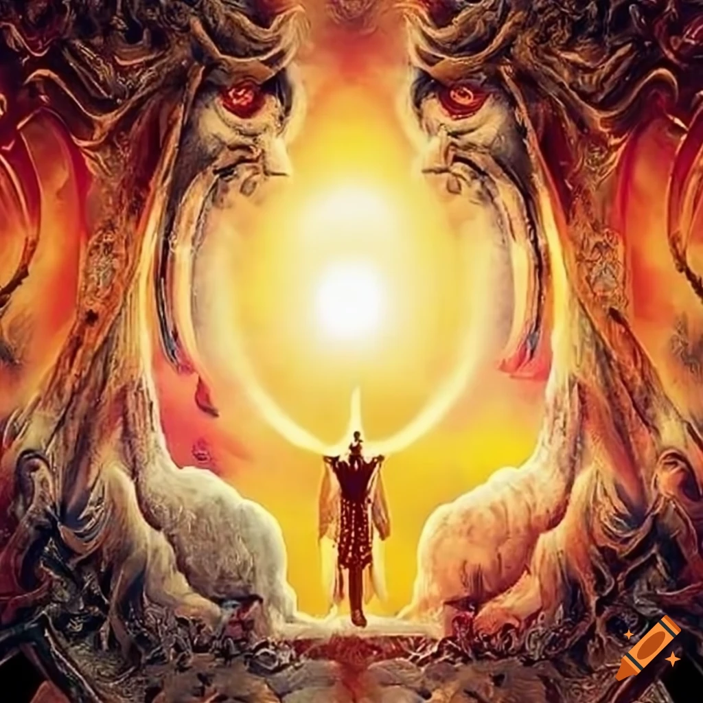 Illustration of the five powers of god on Craiyon