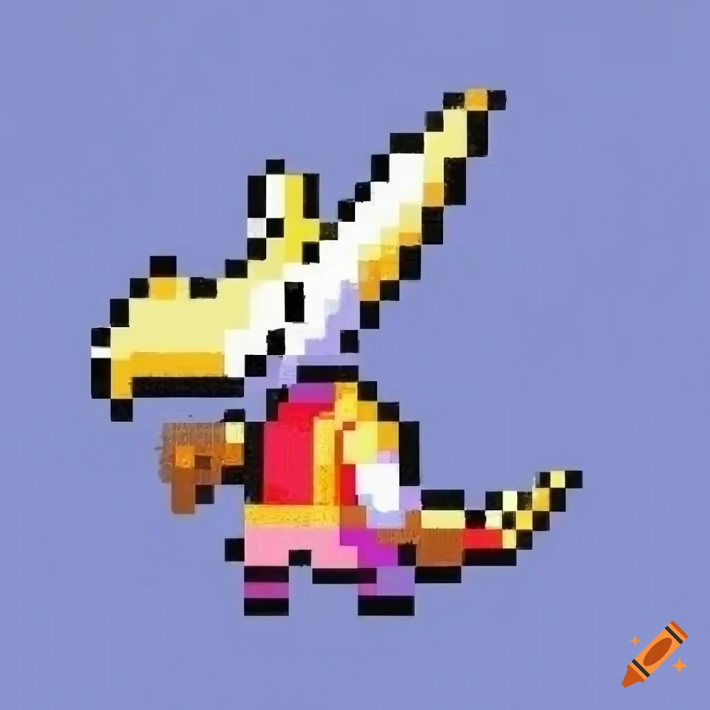 Pixel art of a cute fantasy creature on Craiyon