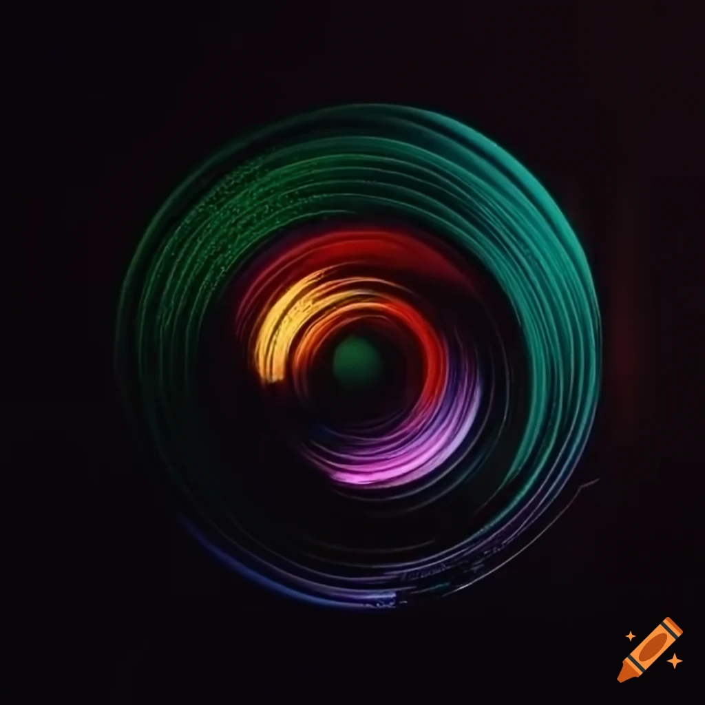 Colorful neon sign with the word rave