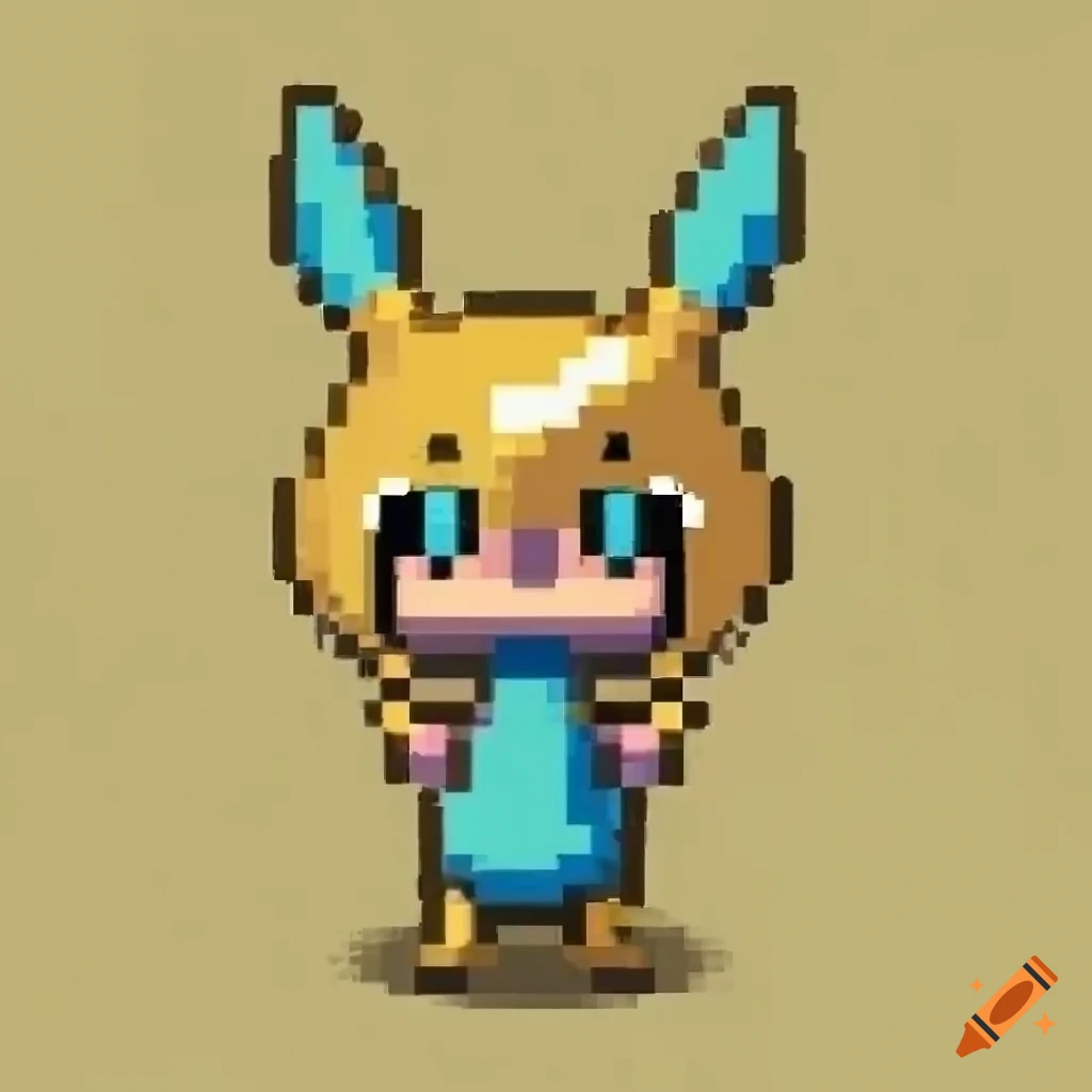 Pixel art of a cute fantasy creature on Craiyon