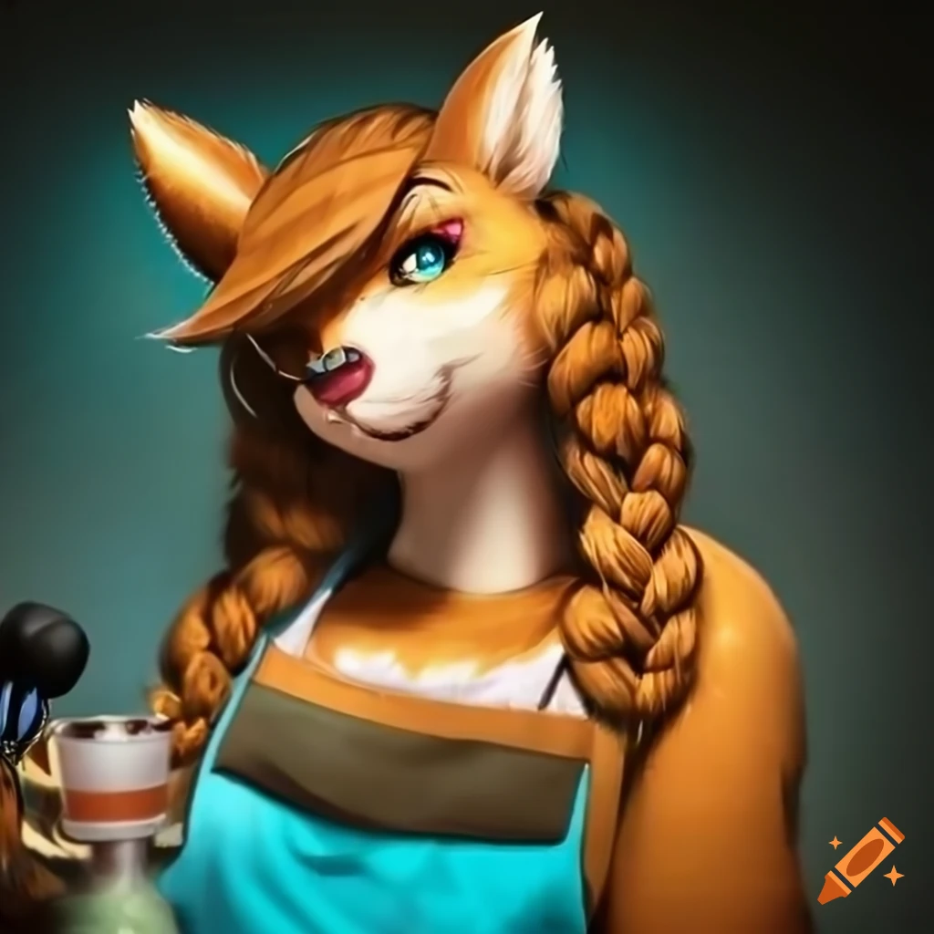 Bagel with fox ears and fox tail logo on Craiyon