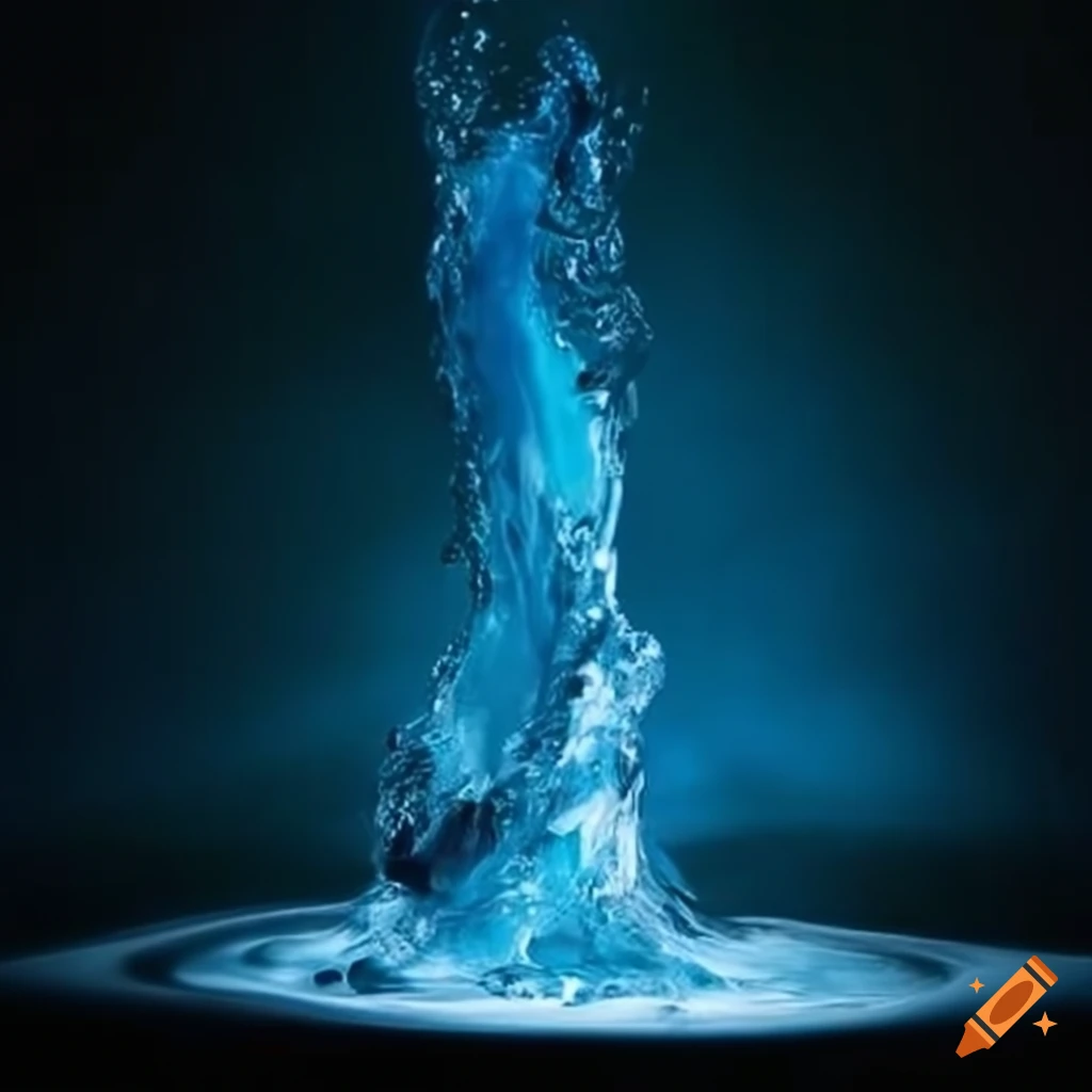 Artistic representation of the power of water on Craiyon