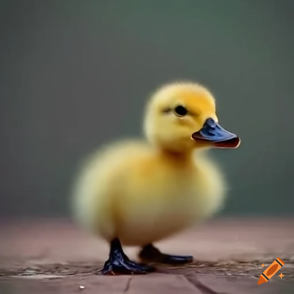 Baby duck happily dancing on Craiyon