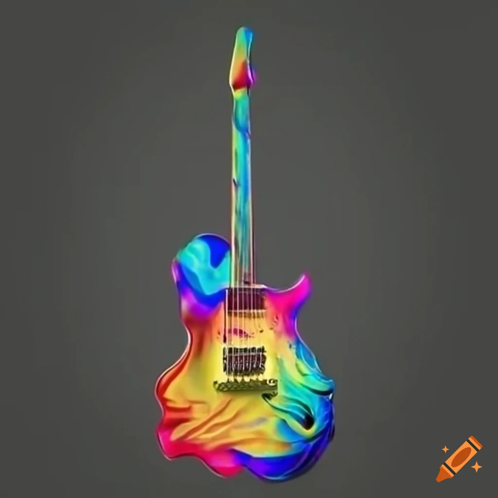 Graphic with multiple guitars on Craiyon