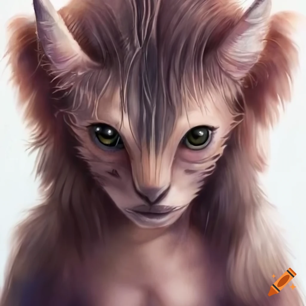 Color pencil drawing of a cute furry monster on Craiyon