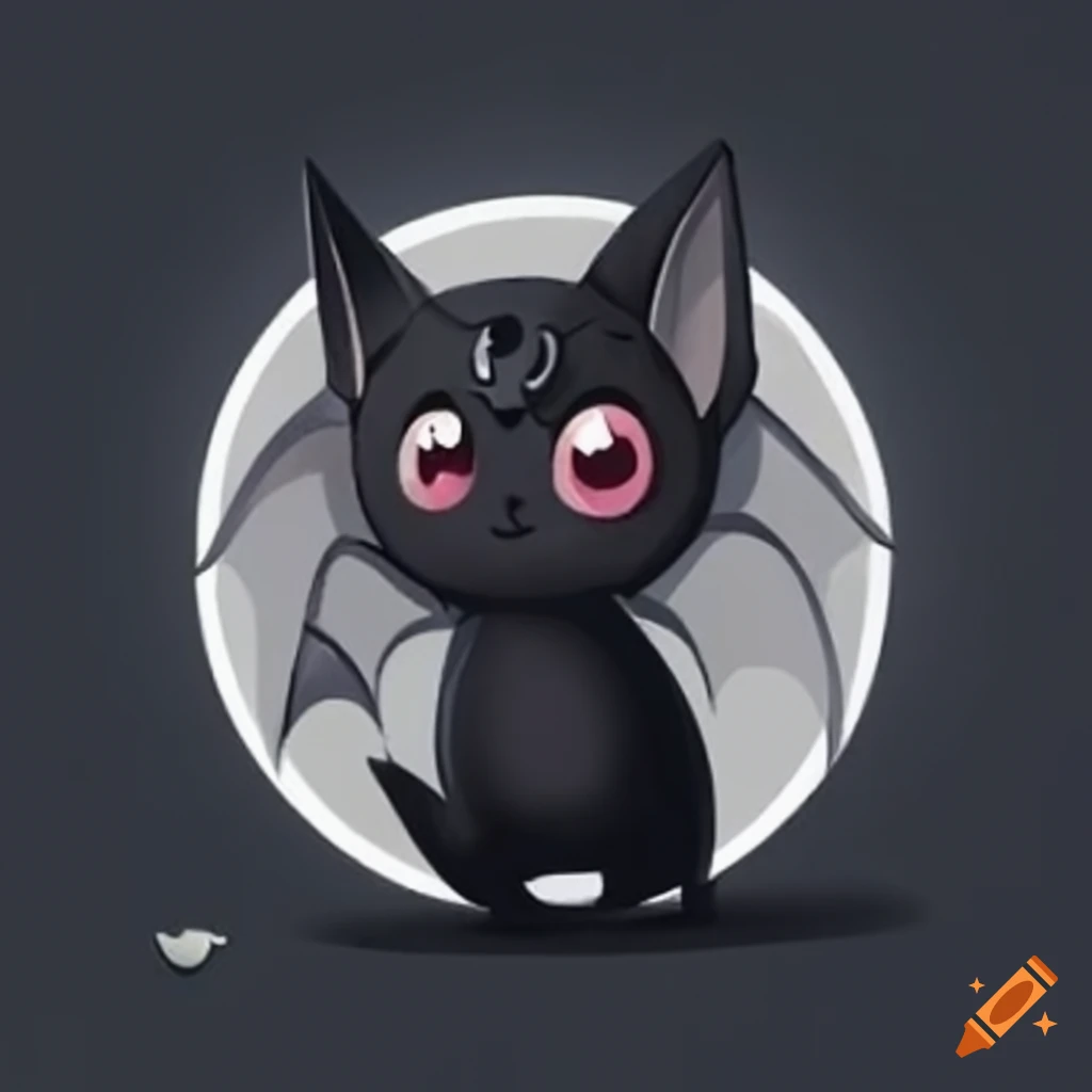 Cute happy bat on Craiyon