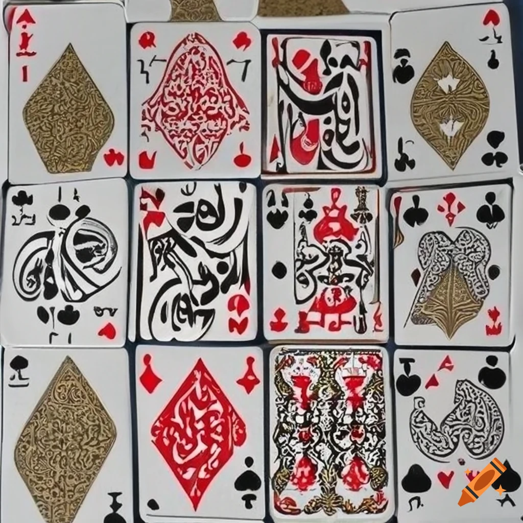 Arabic playing card on Craiyon
