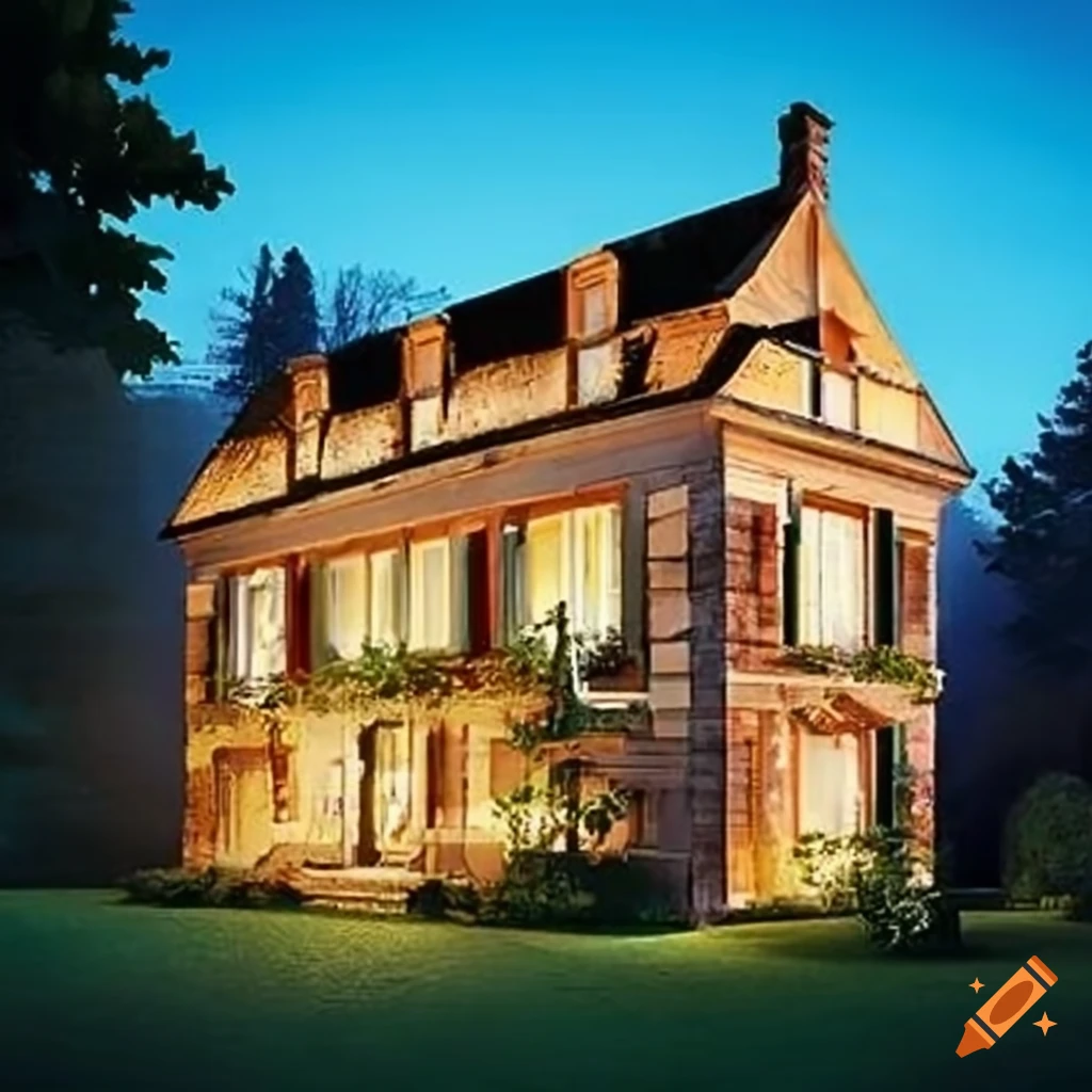 Beautiful houses on Craiyon