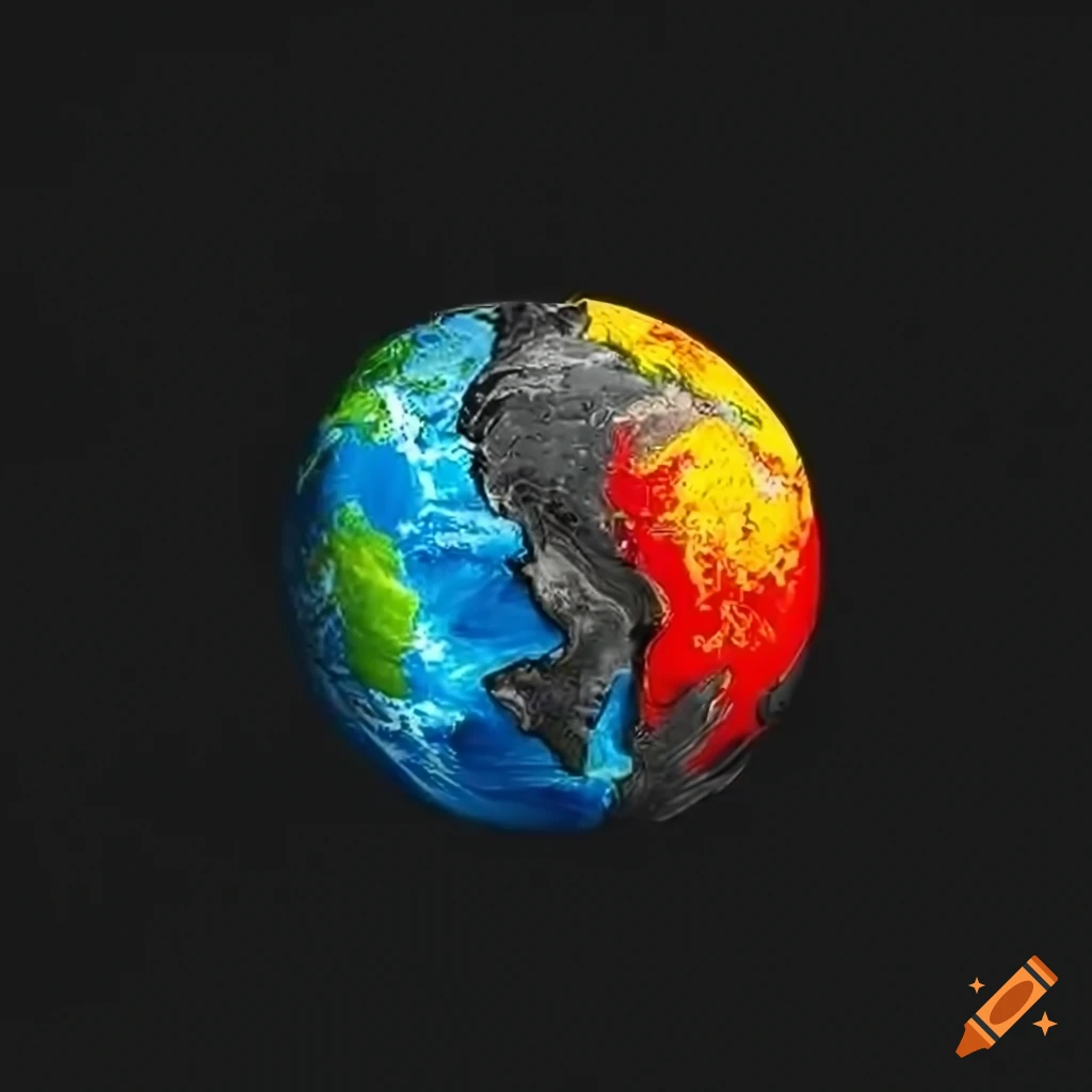 Logo of a video game featuring earth on Craiyon