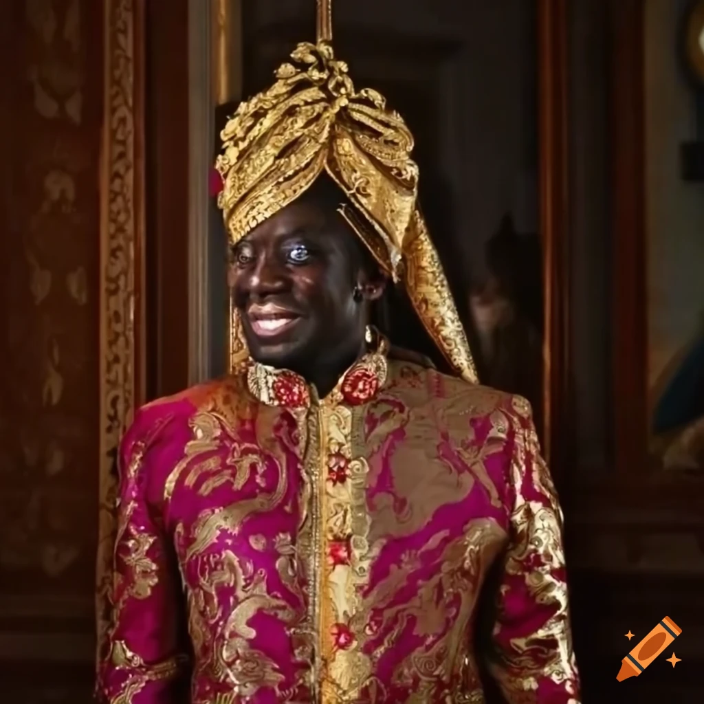 Man wearing a stylish brocade jacket on Craiyon