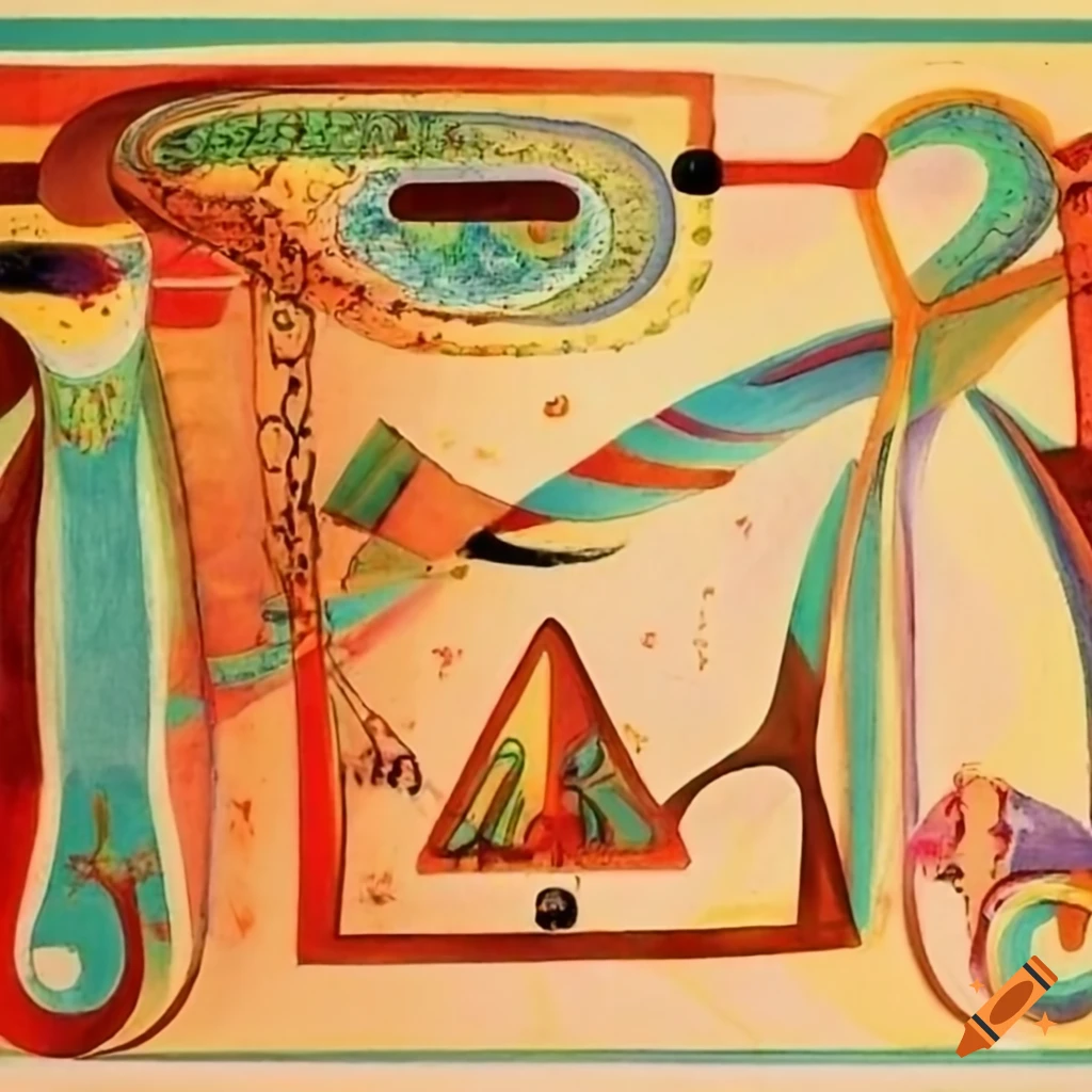 Abstract art inspired by max ernst's magic on Craiyon