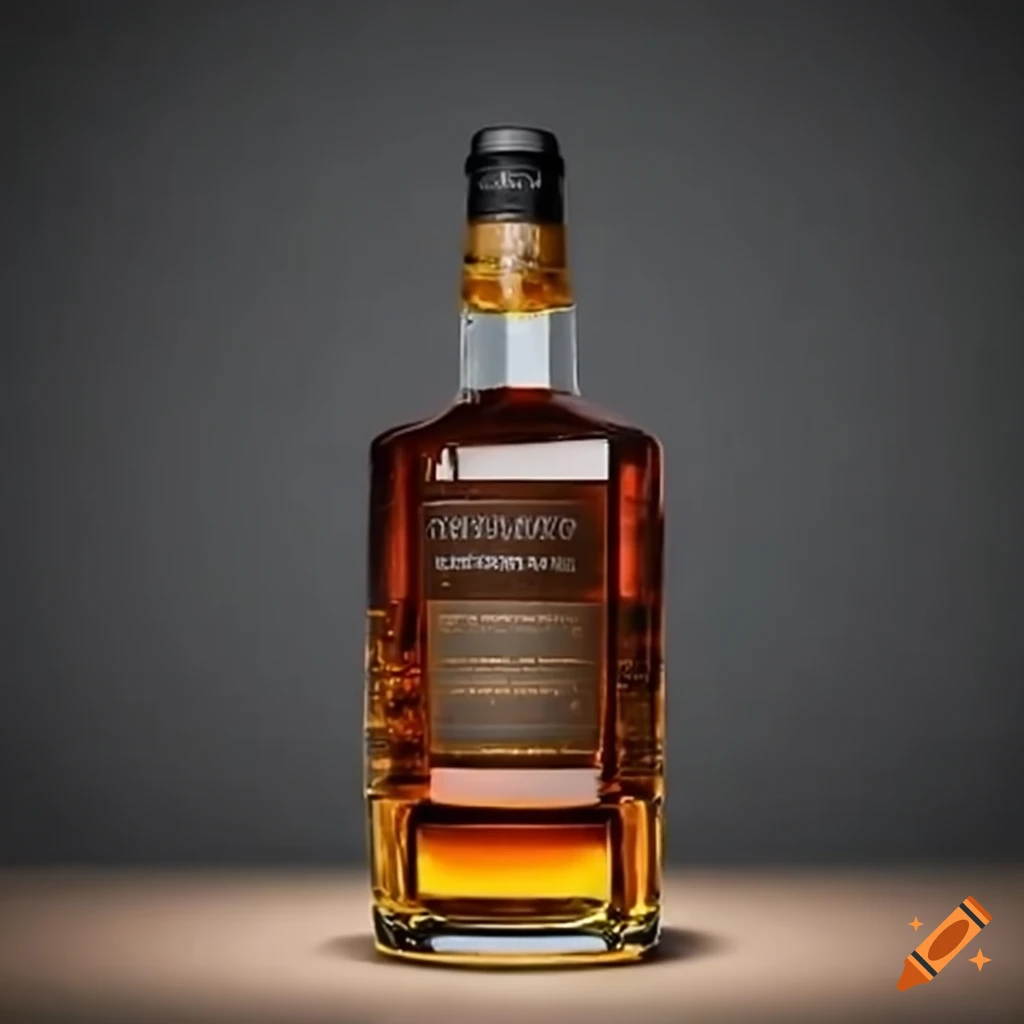 Image of a man presenting a bottle of vitaminchik whisky on Craiyon