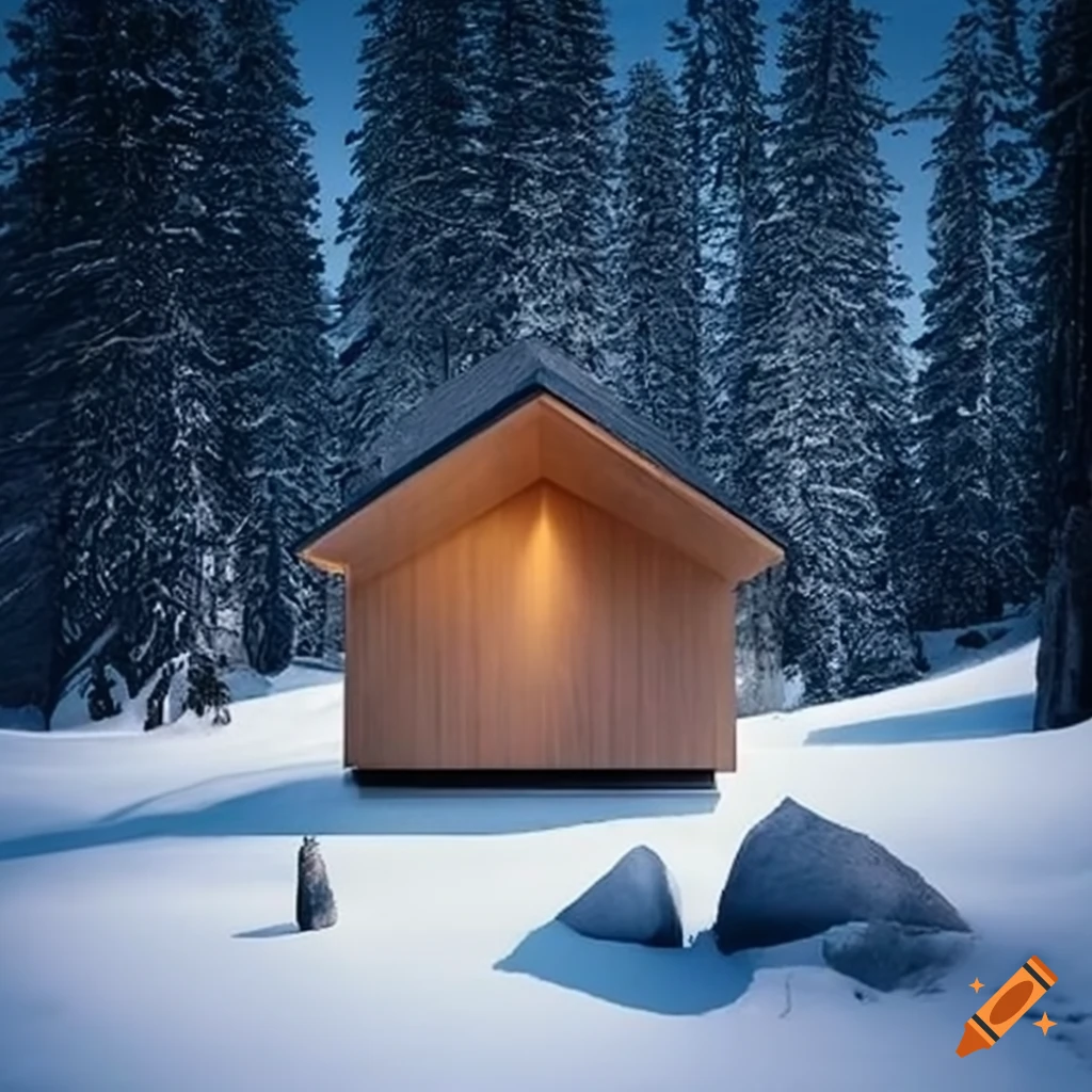 Alpine cabin with minimalist design