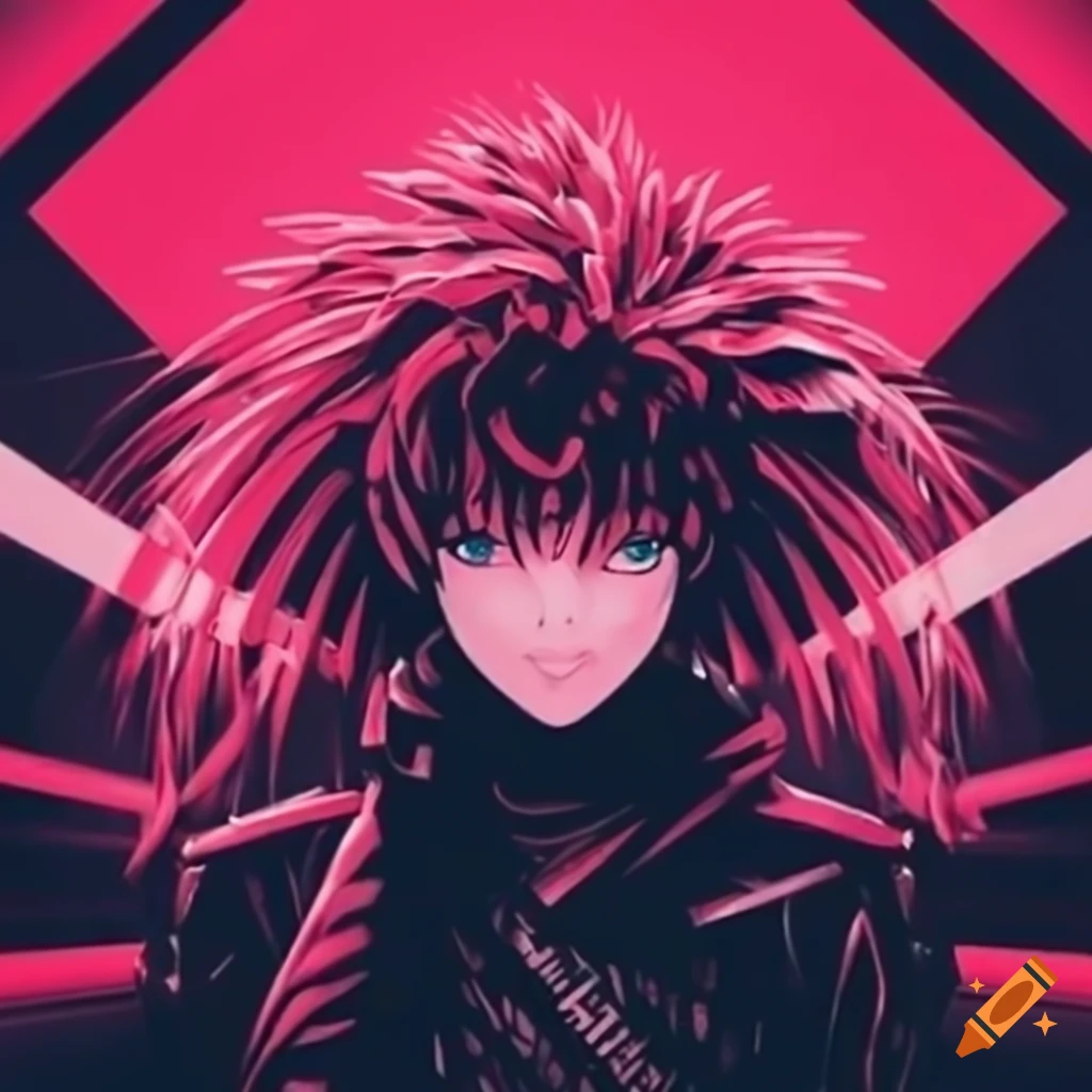 Detailed album cover for Anime sampling track on Craiyon