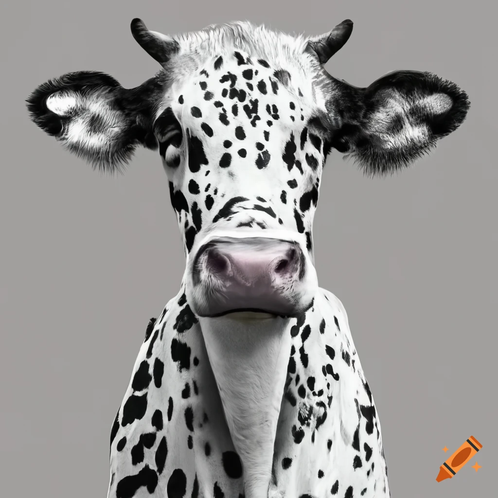 Fashionable cow print design on Craiyon