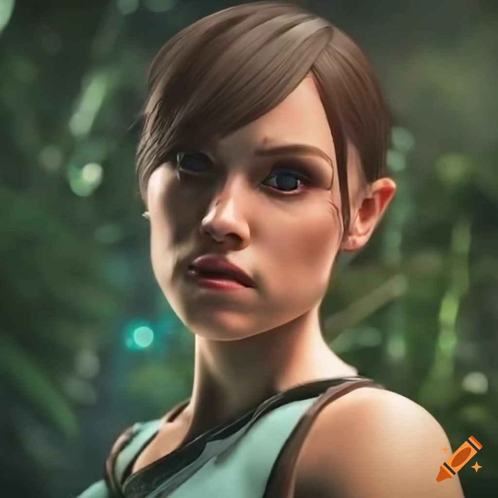 Close-up portrait of a stunning young woman on Craiyon