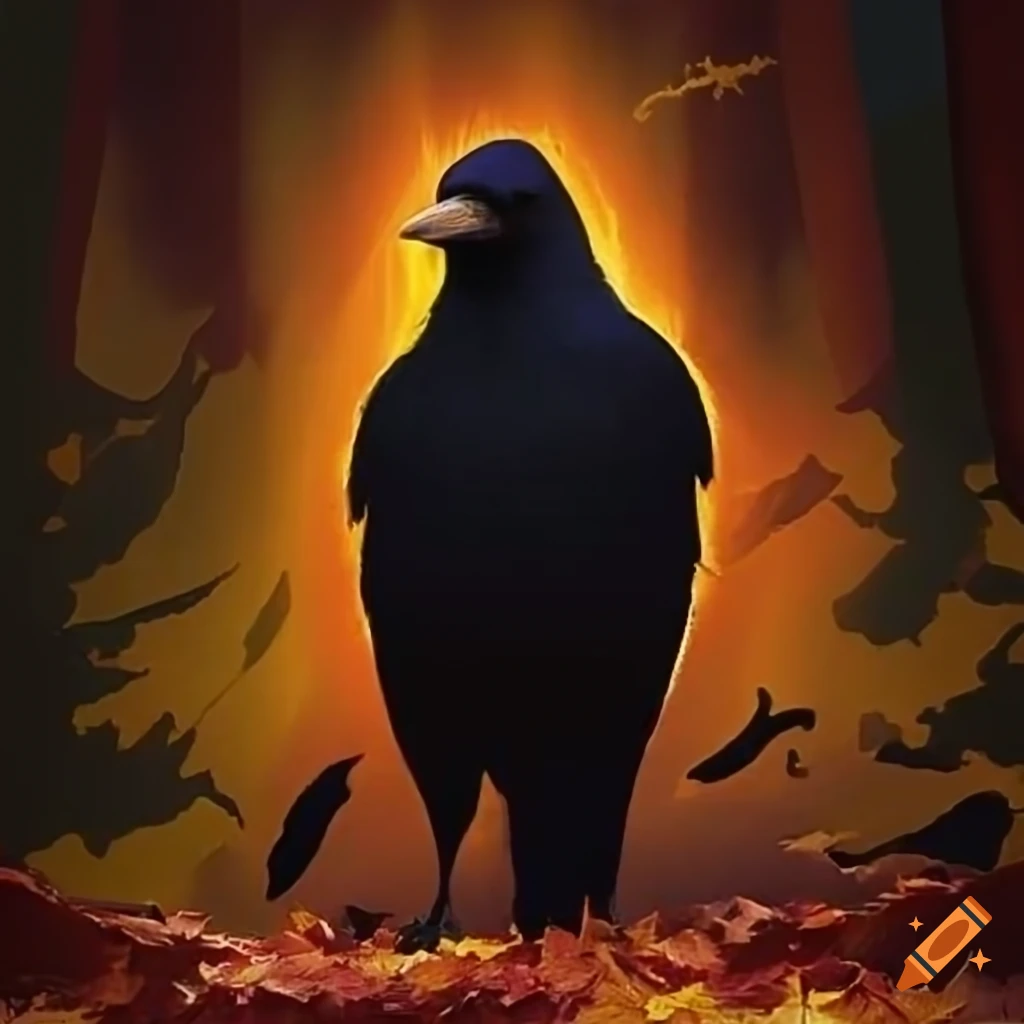 Crow wearing a hat on Craiyon