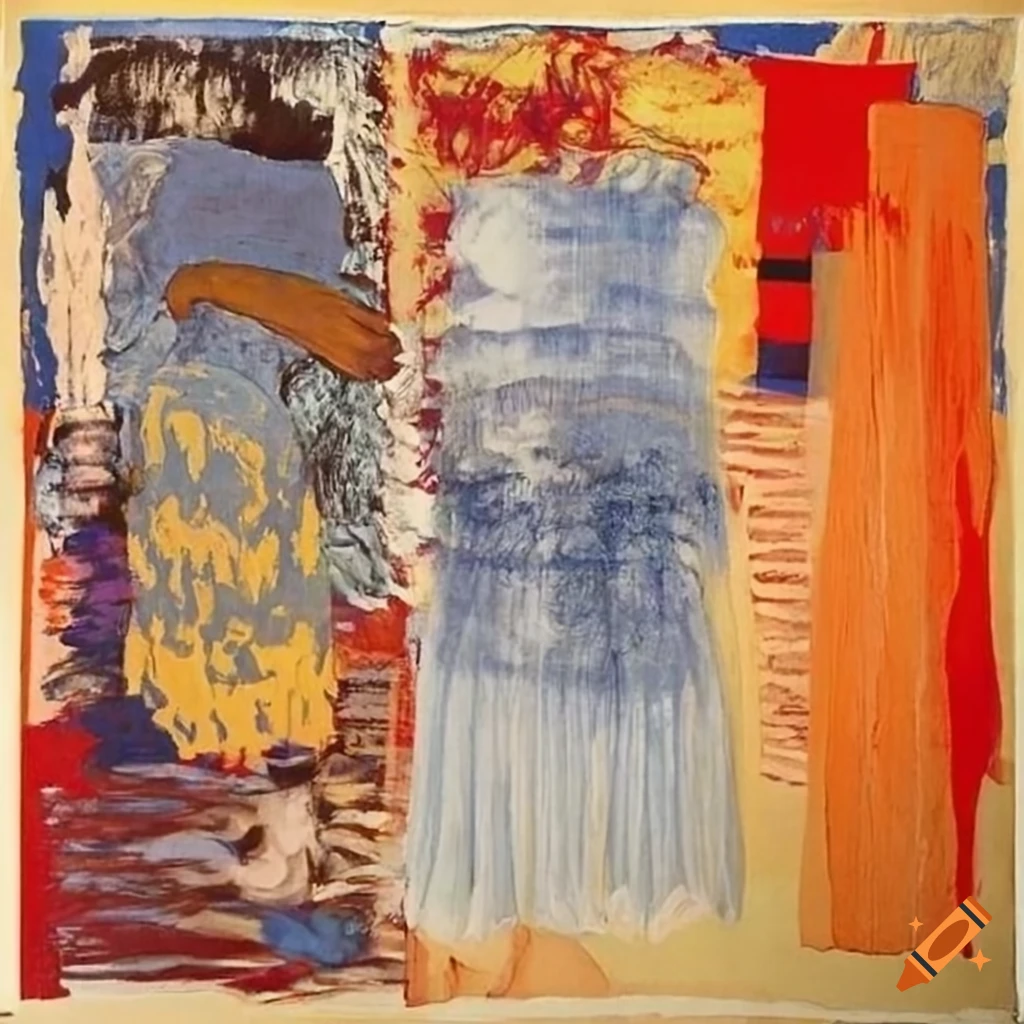 Colorful abstract art by Robert Rauschenberg on Craiyon