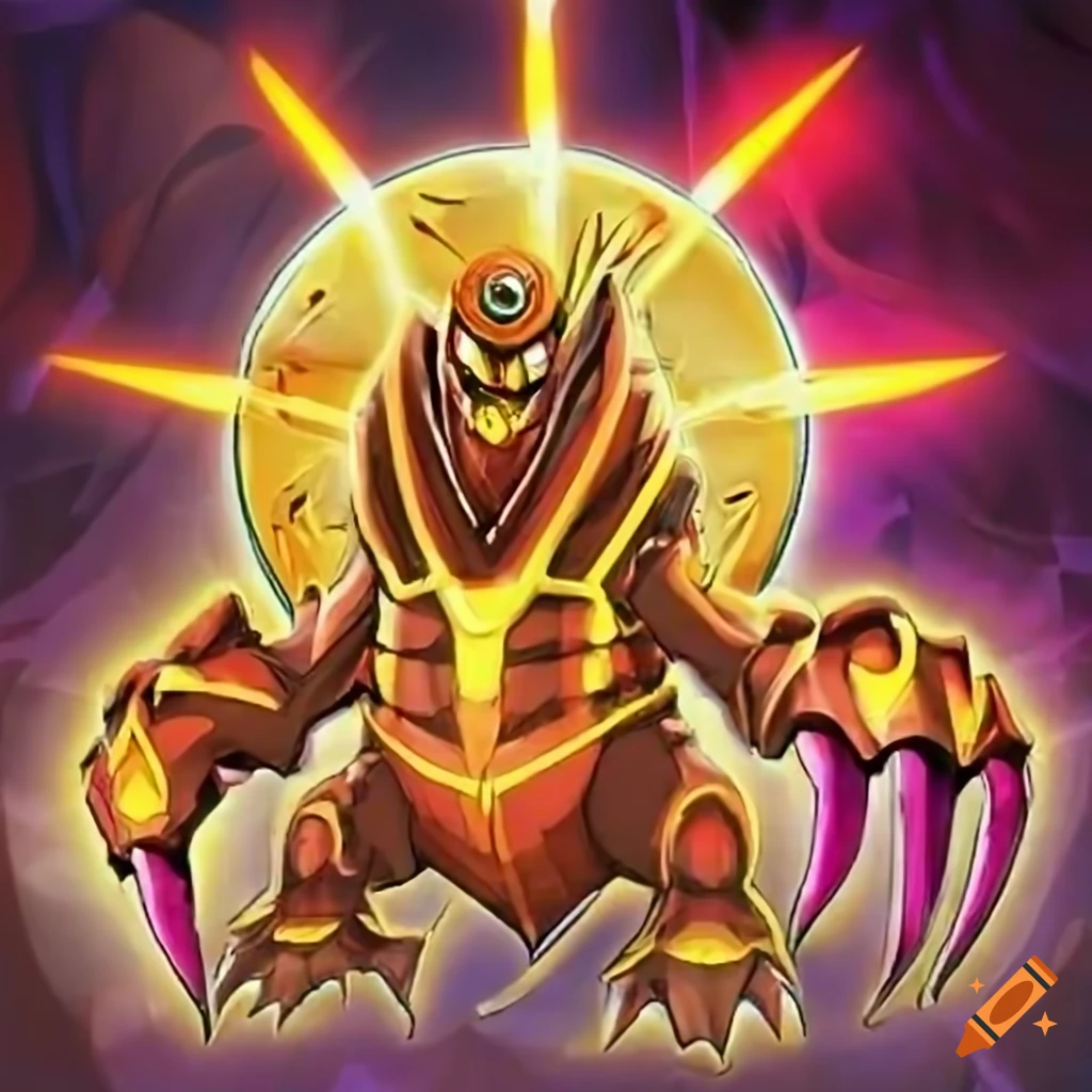 Yu-gi-oh sun monster artwork on Craiyon