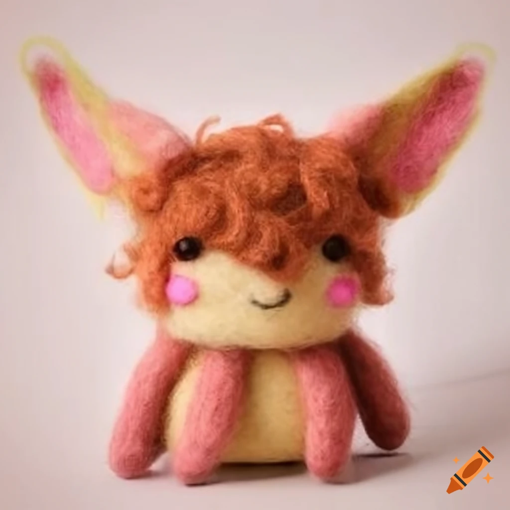 Felty felted wool creatures on Craiyon
