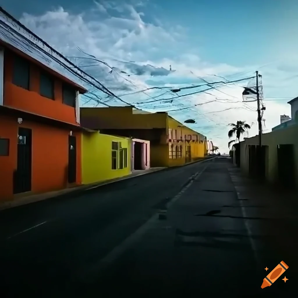 Realistic winter scene in bayamon, puerto rico with snow-covered ...