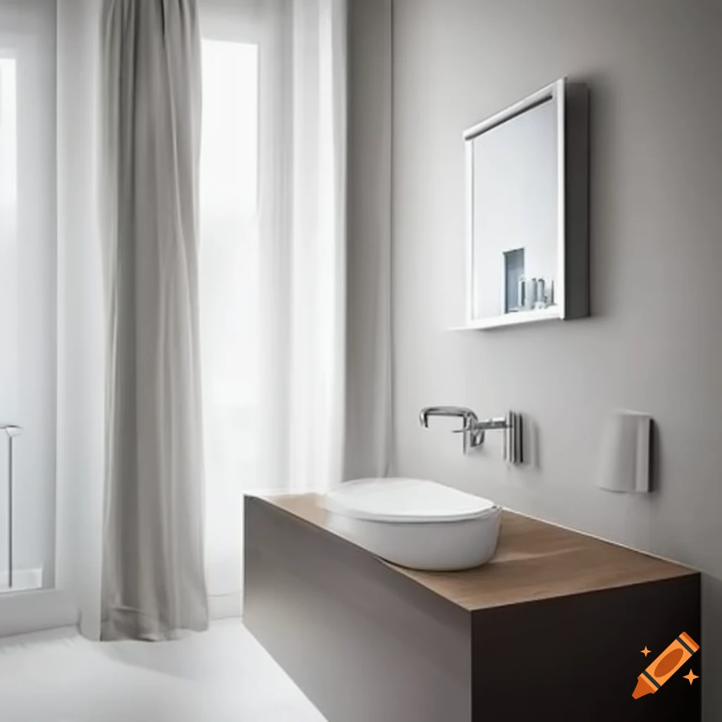 Salle de bain moderne avec douche on Craiyon