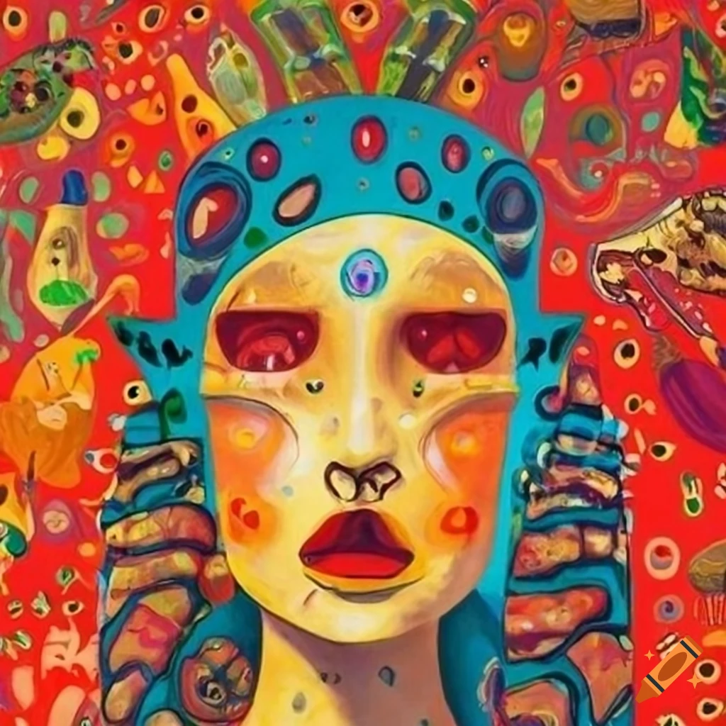 Surreal flat drawing portrait by alfred pellan on Craiyon