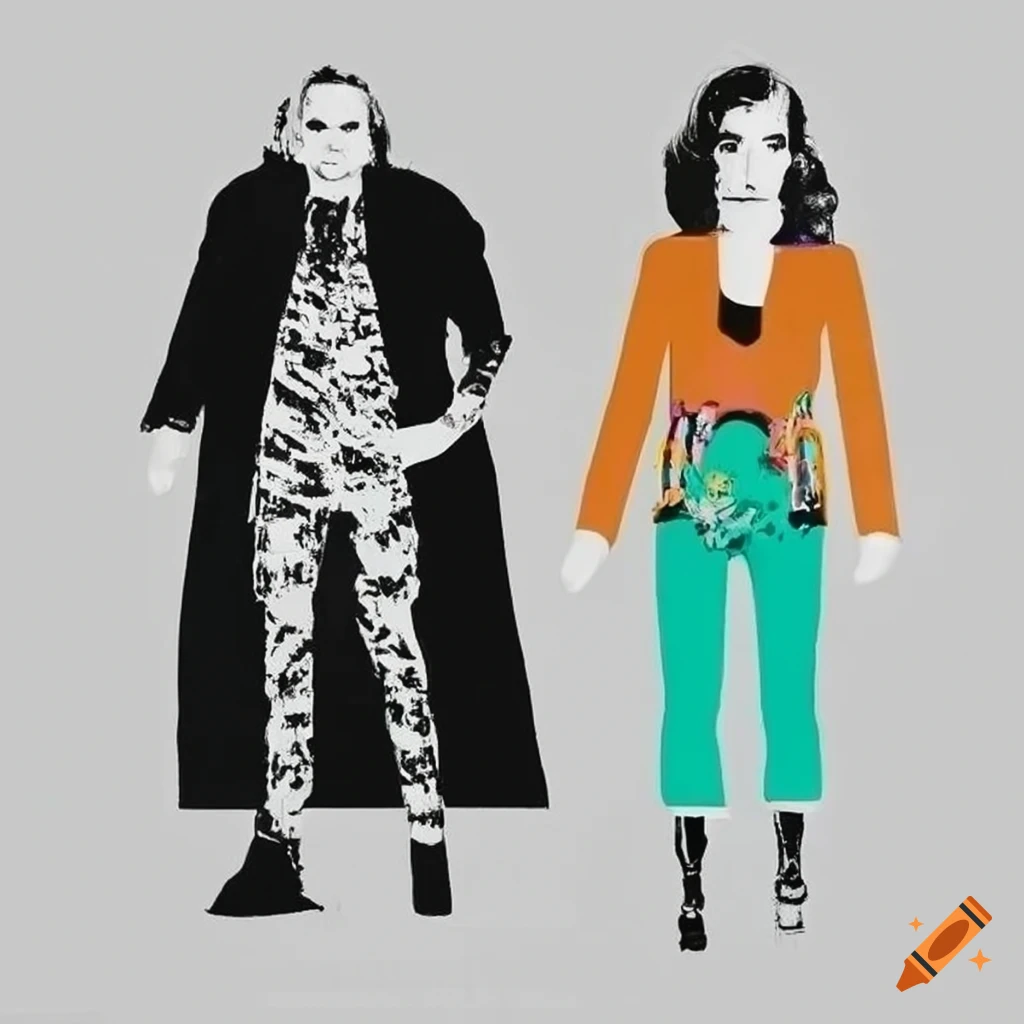 Andy warhol inspired image of colorful action figures on Craiyon