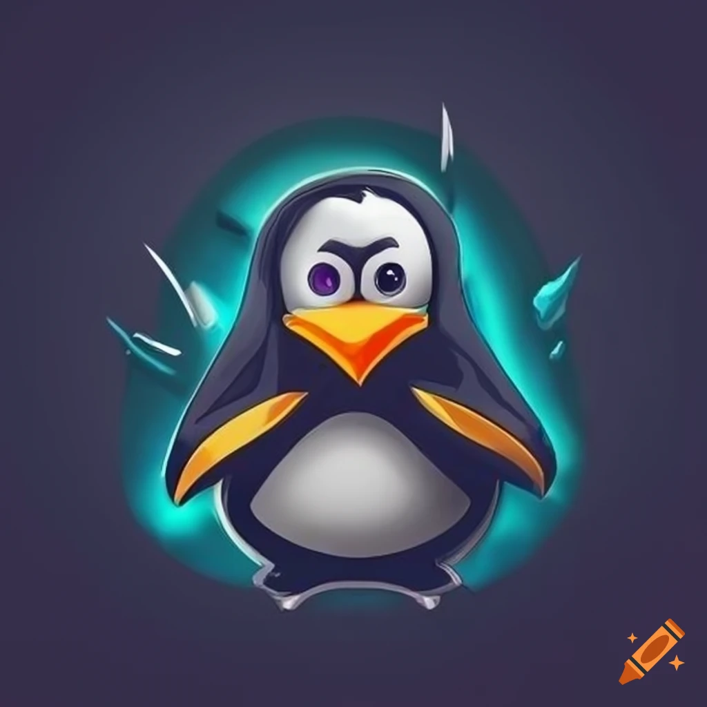 Esports logo design with a penguin theme on Craiyon