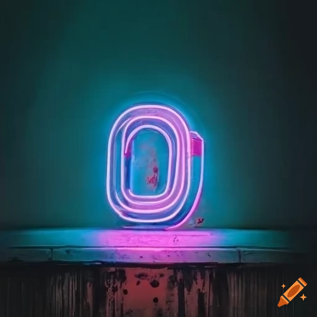 Retro neon sign of "the vintage den"