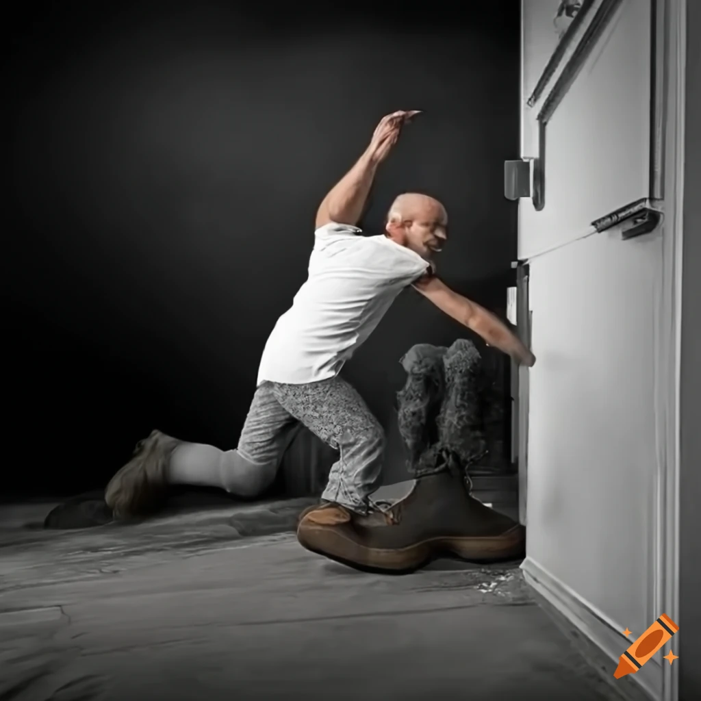 Man escaping from a farmhouse fire explosion on Craiyon