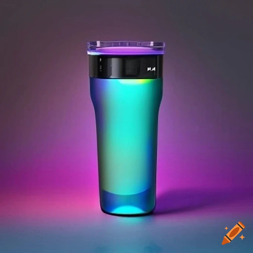 Solar-powered water tumbler with sleek design on Craiyon